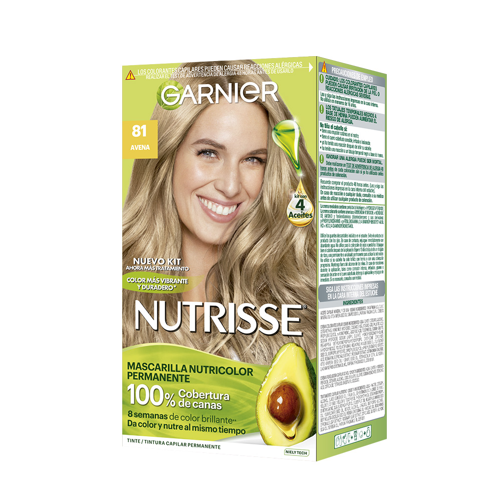 Kit Tintura Nutrisse Clasico Tono 81 Avena | Siempre Bien